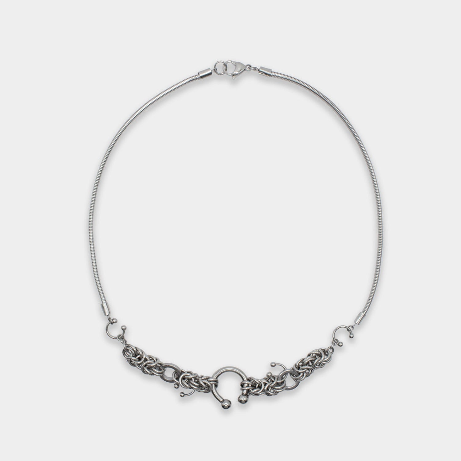 [GRUMPY STUFF] Seasonless Metal pierced twisted Necklace – SellerWork