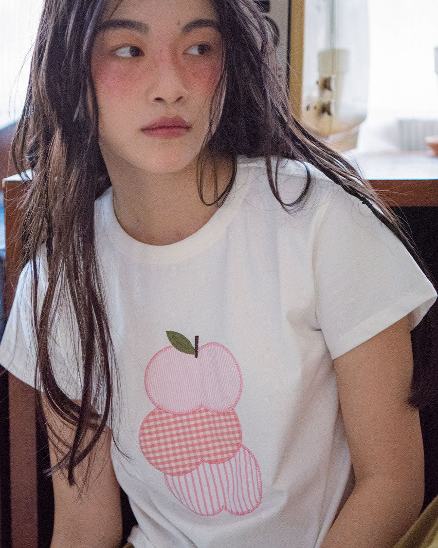 [SNUGGIEST] Patchwork Baby Tee_Peach – SellerWork