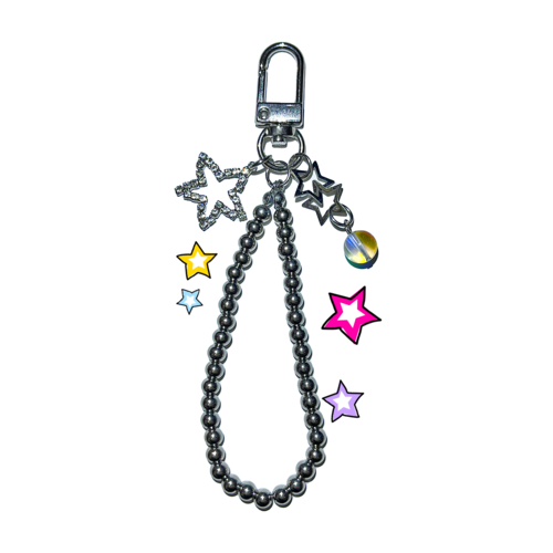 [3AMGANG] Silver star ball keychain – SellerWork