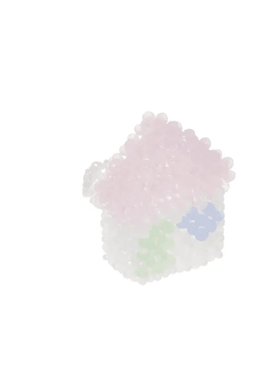 [SWINGSET] Pink House Beads Ring – SellerWork