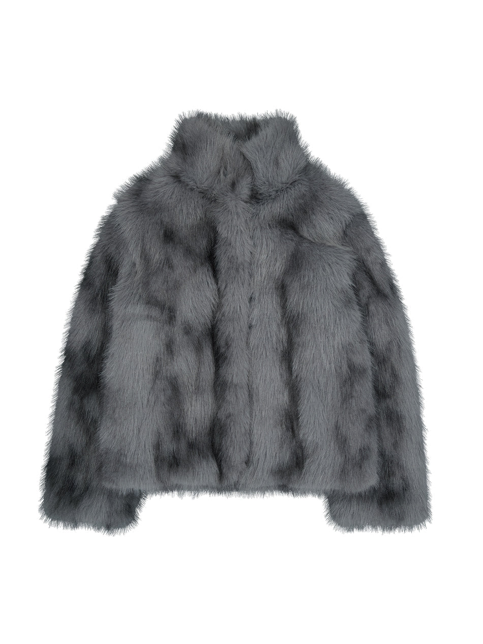 [SETUP EXE] FAUX FUR JACKET / CHARCOAL – SellerWork