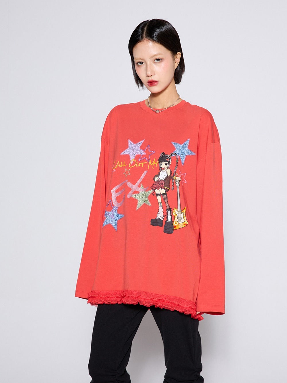[CALL OUT NEW YEAR] CALLOUT MY X LACE T / RED – SellerWork