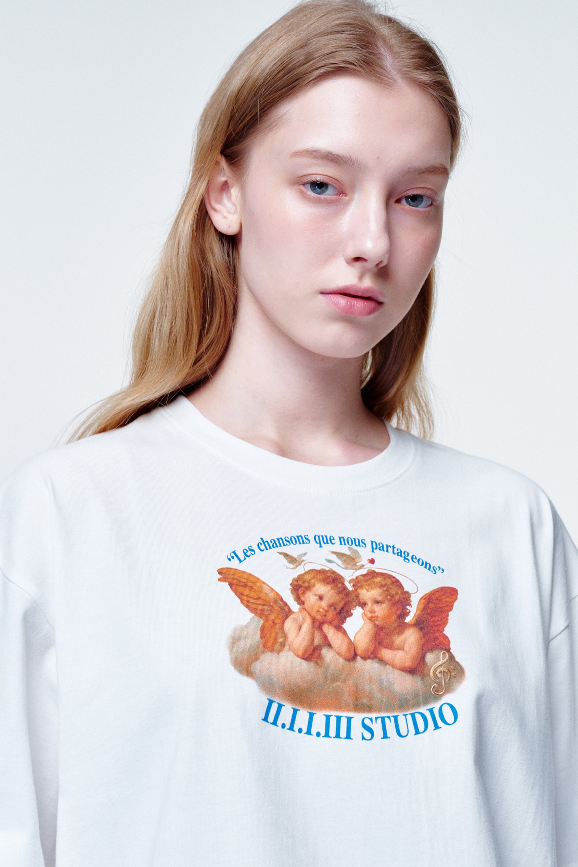 [2113 STUDIO] SS 25 Loose fit Tshirts Twin angels – SellerWork