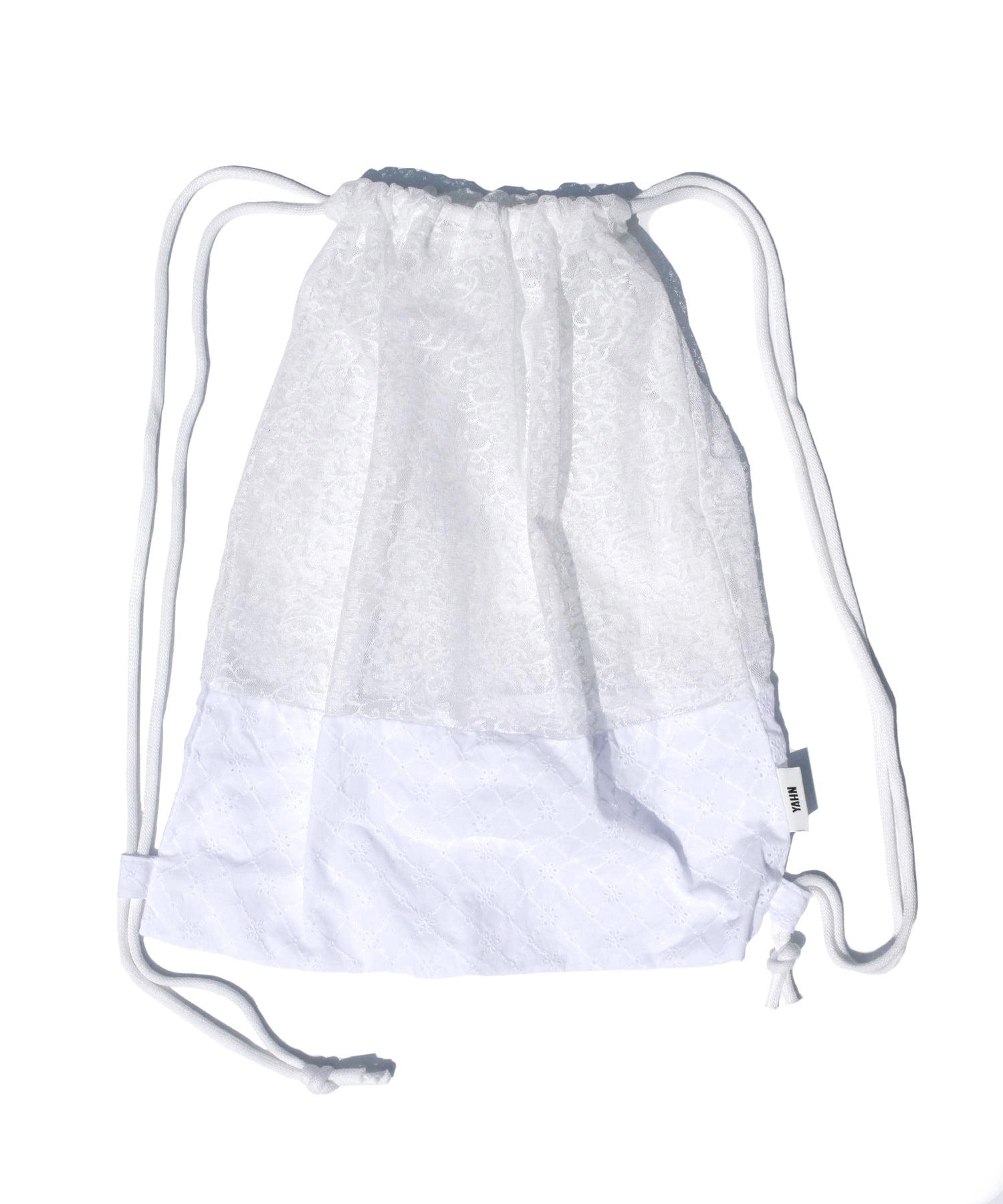 [YAHN SISI] Seasonless Lace Drawstring Bag - White – SellerWork