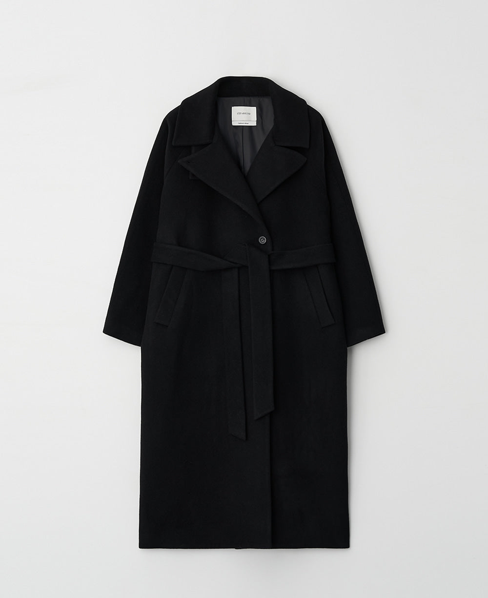 [STEP AROUND] Cashmere Oversized Double Coat_BLACK – SellerWork